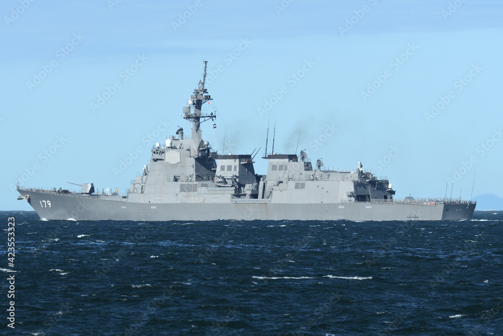 Kanagawa, Japan - October 13, 2019:Japan Maritime Self-Defense Force JS ...