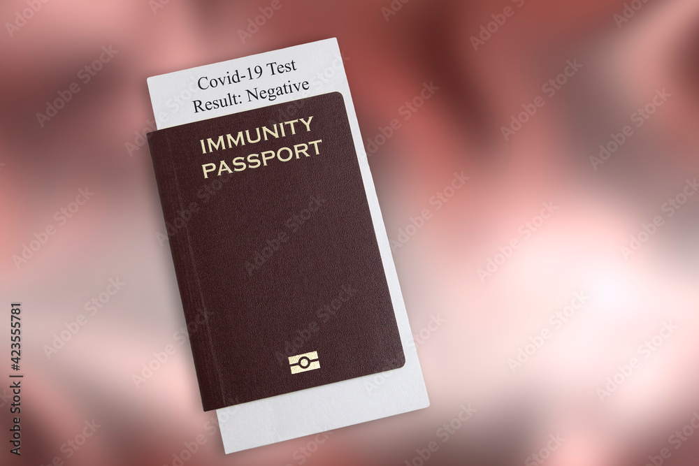Passport with the result of the analysis for the virus. Immunity ...