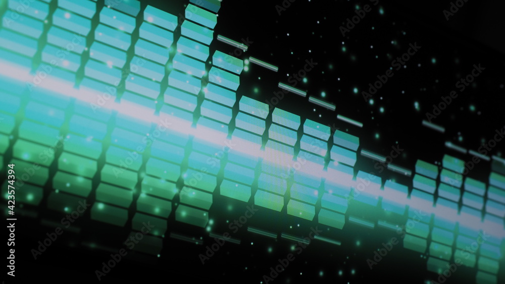 Music Equalizer bar. Audio waveform equalizer on screen black ...