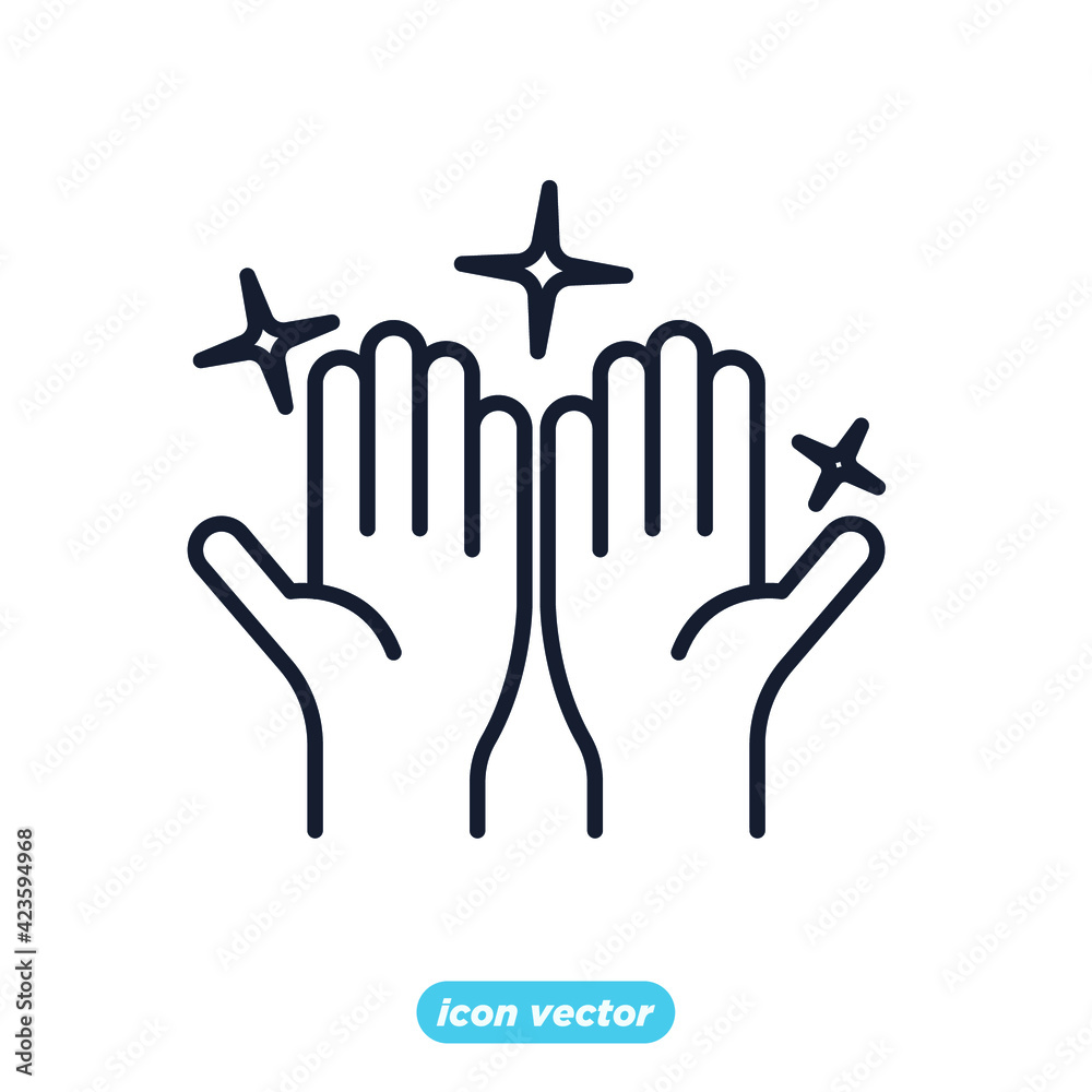 clean hands icon. clean hands symbol template for graphic and web ...