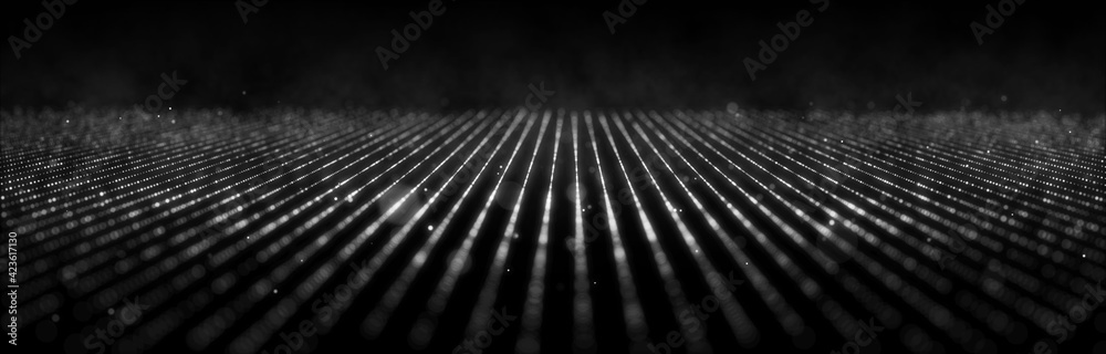 Network connection structure. Technological black background. Big data ...