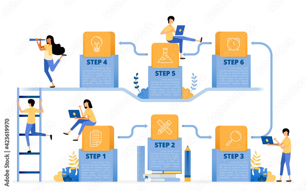 Banner vector design of educational infographics with school timelines ...