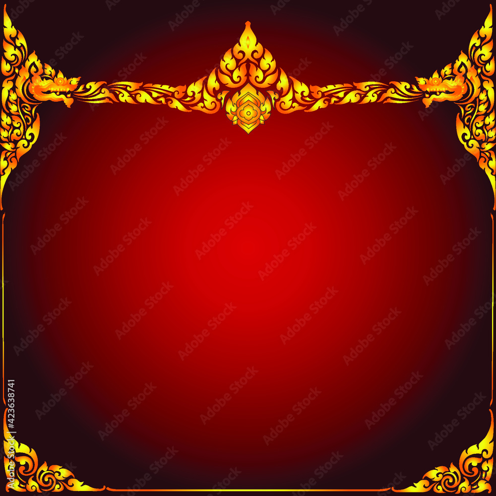 Vector illustration. Thai art pattern or Line Thai background wallpaper ...