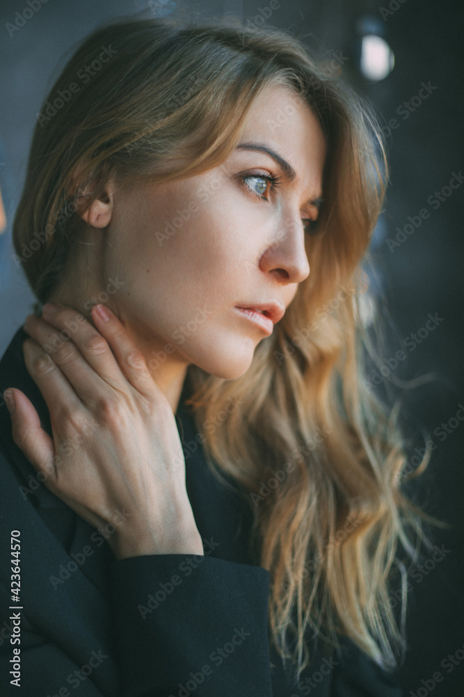 Beautiful girl in the studio. Boudoir photo session Stock Photo | Adobe ...