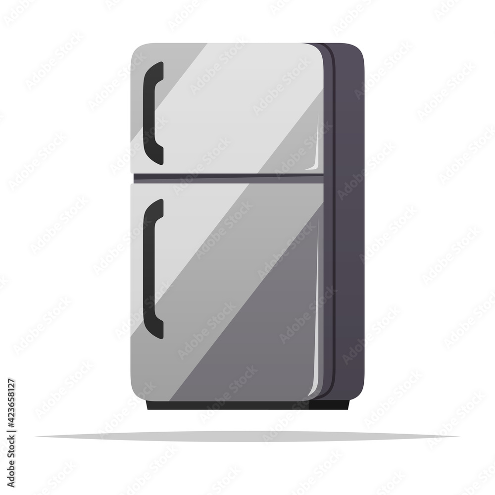 cartoon refrigerator vector isolated illustration Stock Vector | Adobe ...