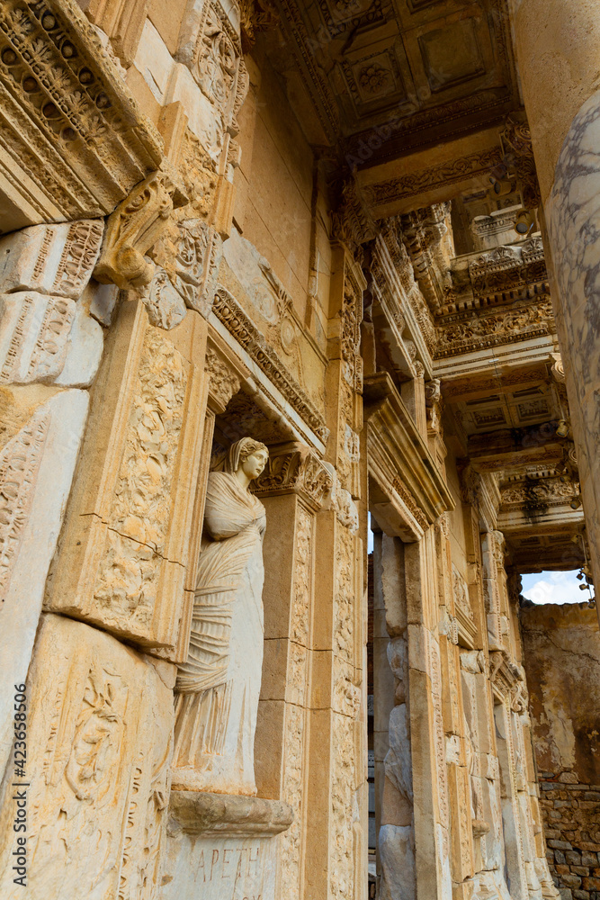 Sculpture of Greek mythology goddess Arete, personification of virtue ...
