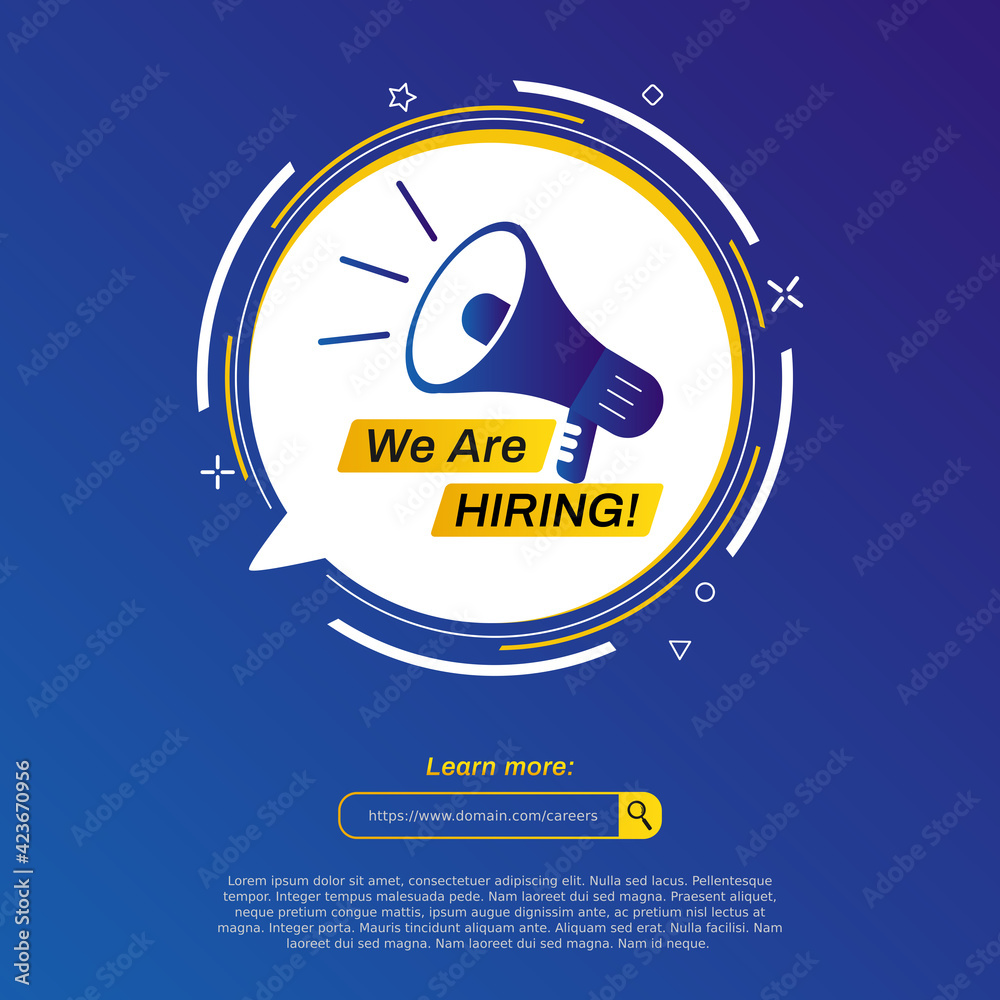 Hiring recruitment social media post design. Badge job vacancy template ...
