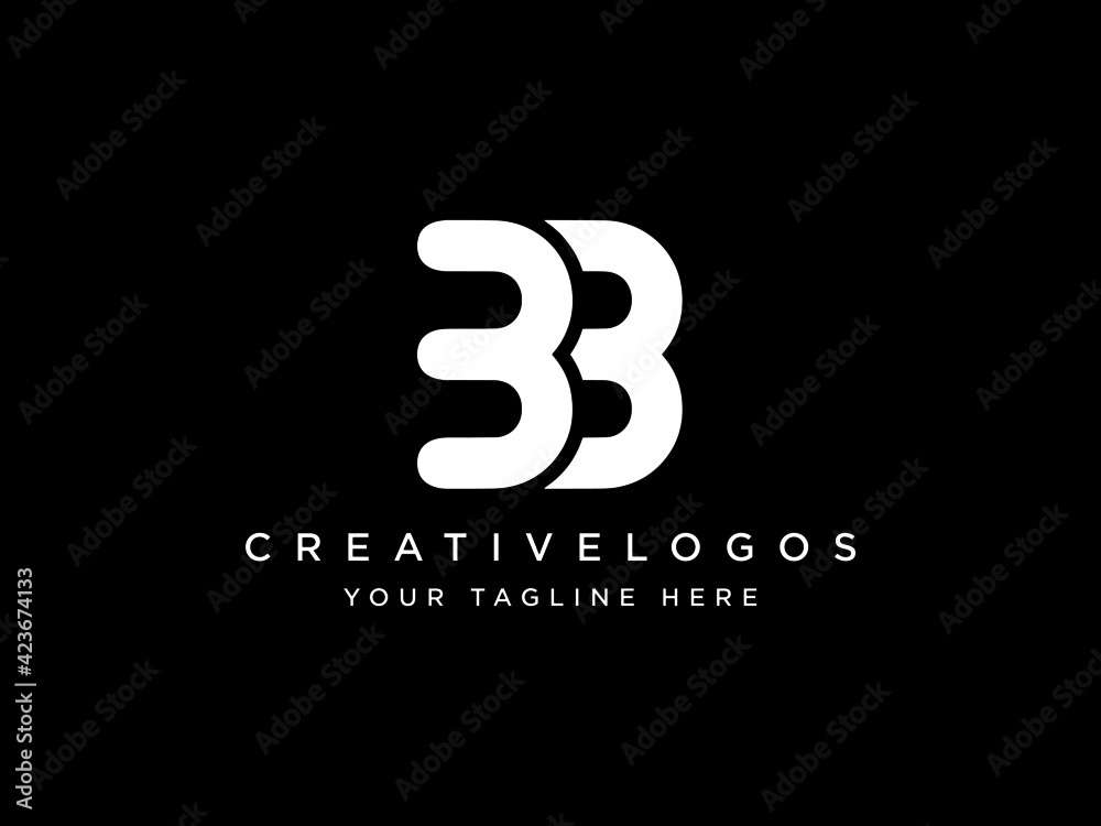 Letter BB Logo, Alphabet BB Logo, Initials 33 Logo, Alphabet Logo ...