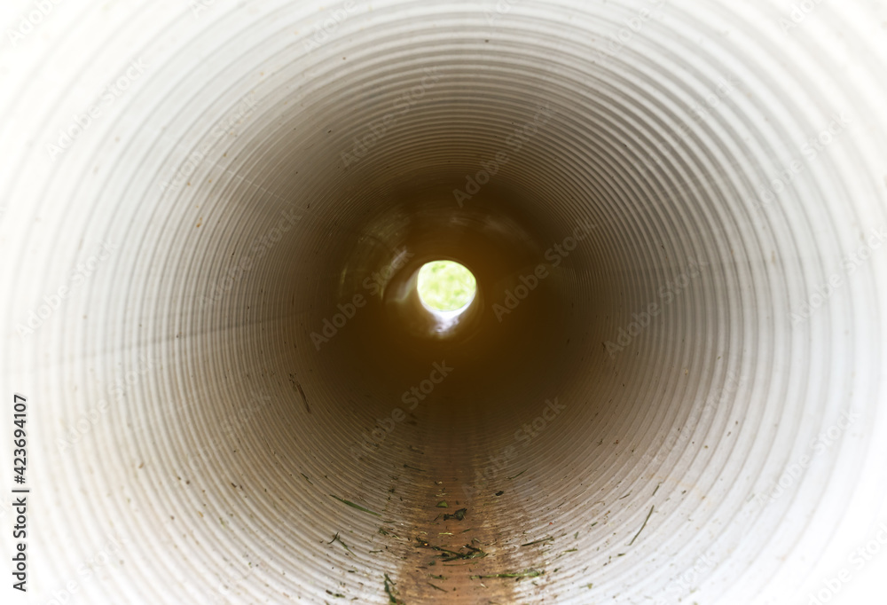 inside an industrial pipe Stock Photo | Adobe Stock