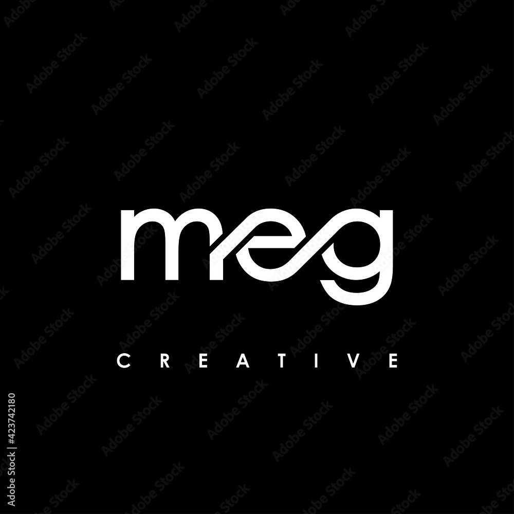 MEG Letter Initial Logo Design Template Vector Illustration Stock ...