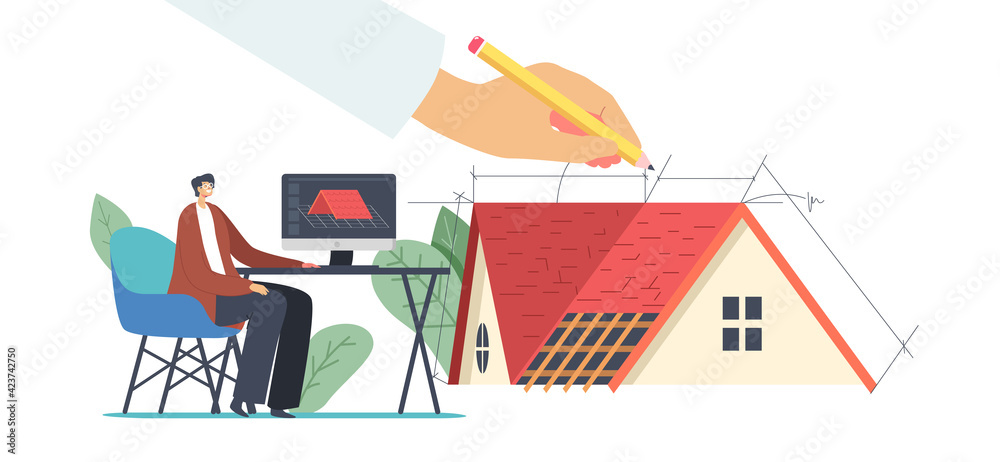 Graphic Designer Working on Computer in Engineering Program Create 3d ...