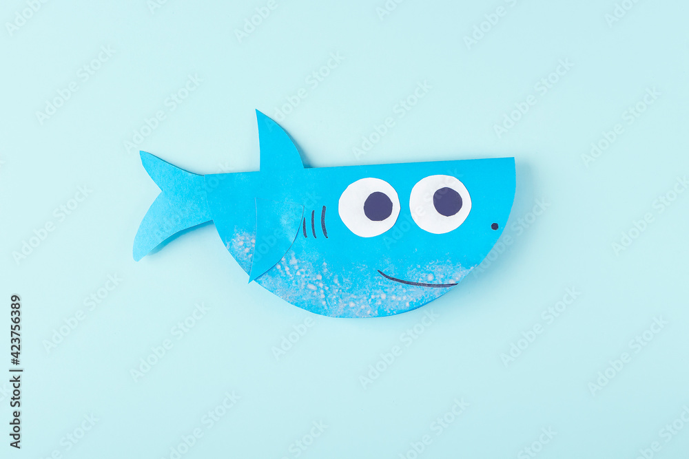 DIY and kids creativity. Step by step instruction: how to make shark ...