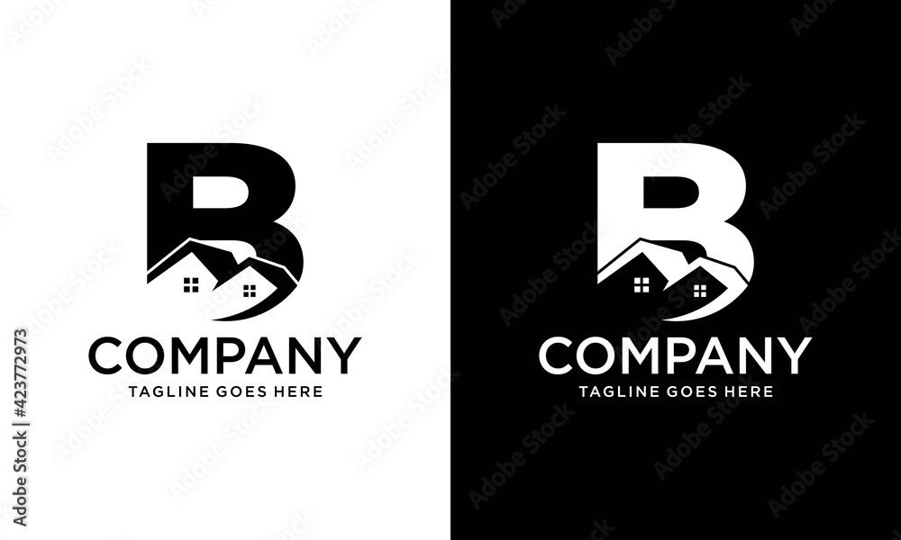 Logo design of B in vector for construction, home, real estate ...