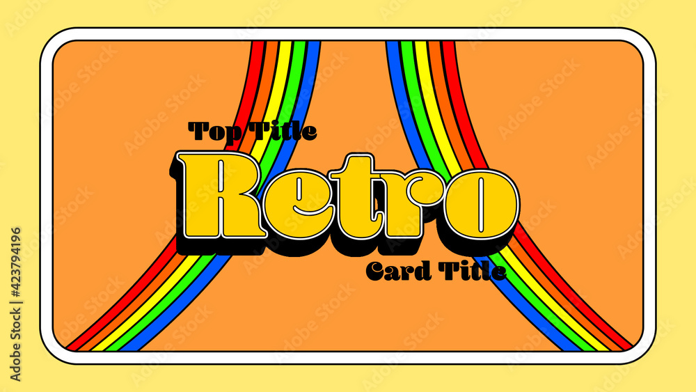 Retro Card Title Stock Template | Adobe Stock