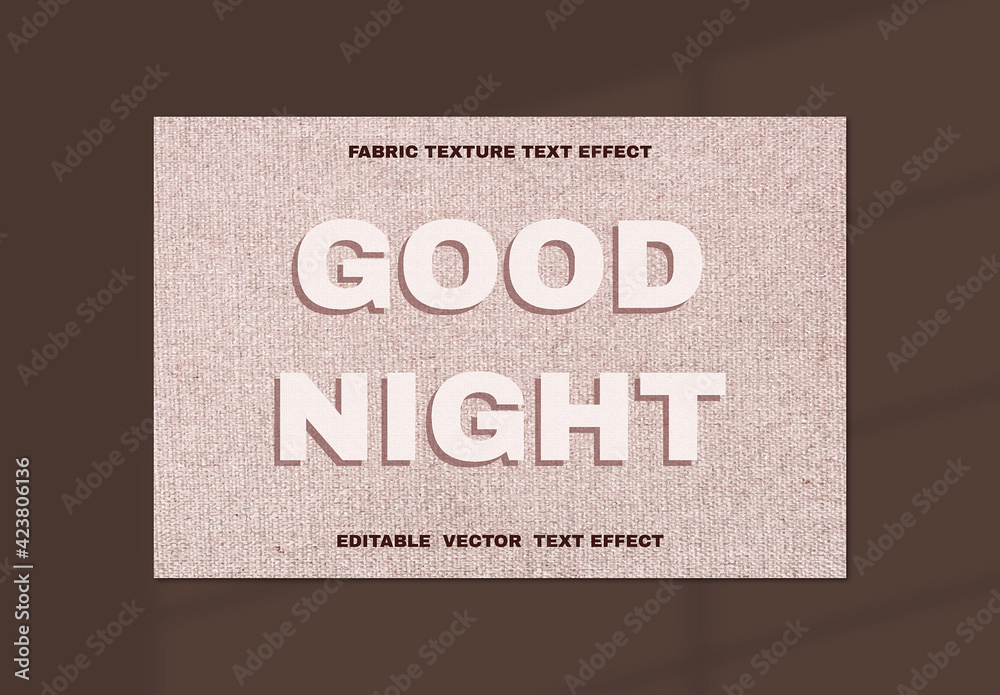 Fabric Texture Text Effect Design Stock Template | Adobe Stock