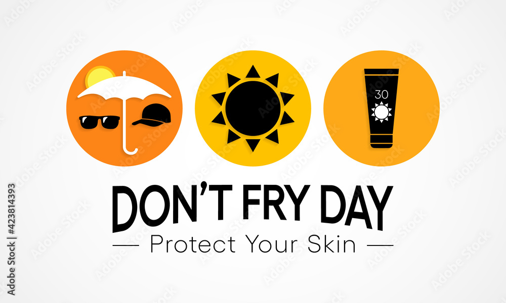 Vector illustration on the theme of Don't fry day observed each year on the Friday before ...