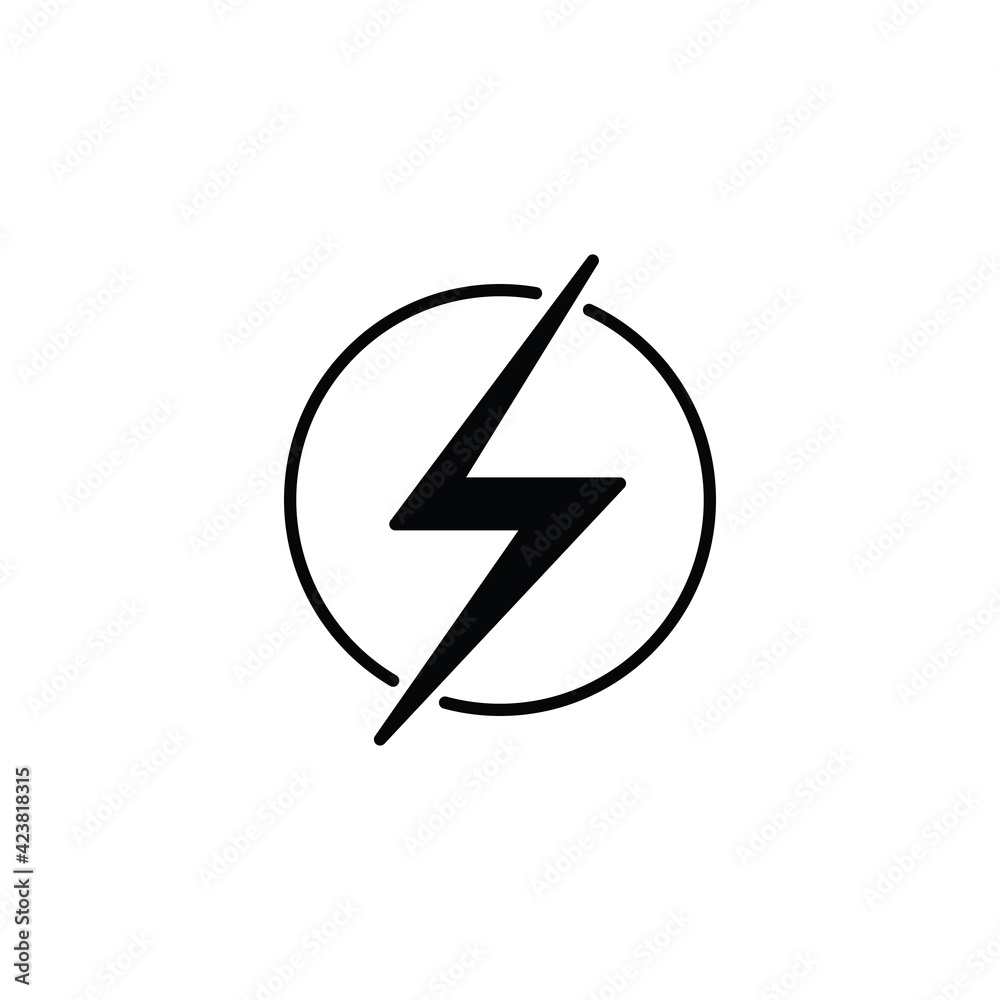 Lightning Logo In Circle