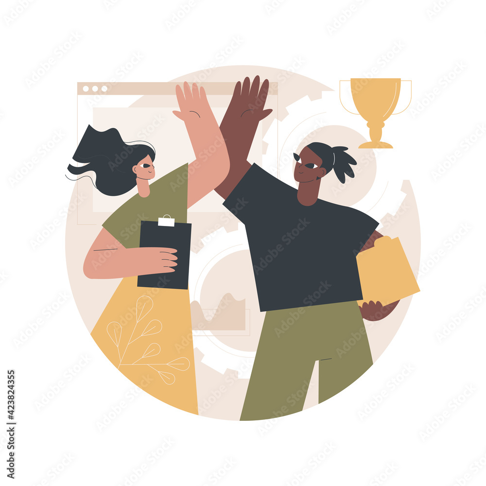 Teamwork power abstract concept vector illustration. Effective team ...