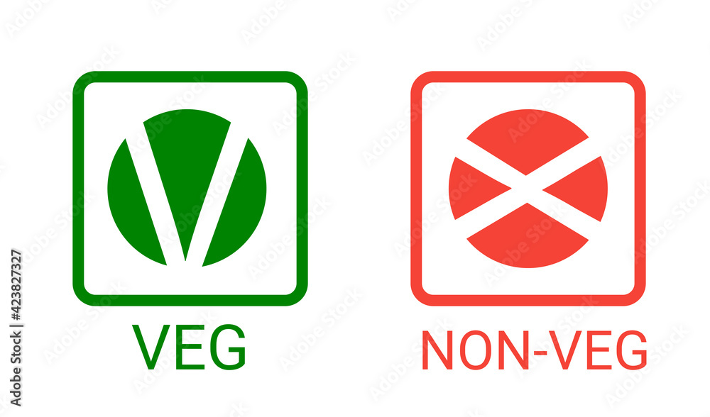 Veg, non-veg - Vegetarian and non-vegetarian marks in India, Sri Lanka ...
