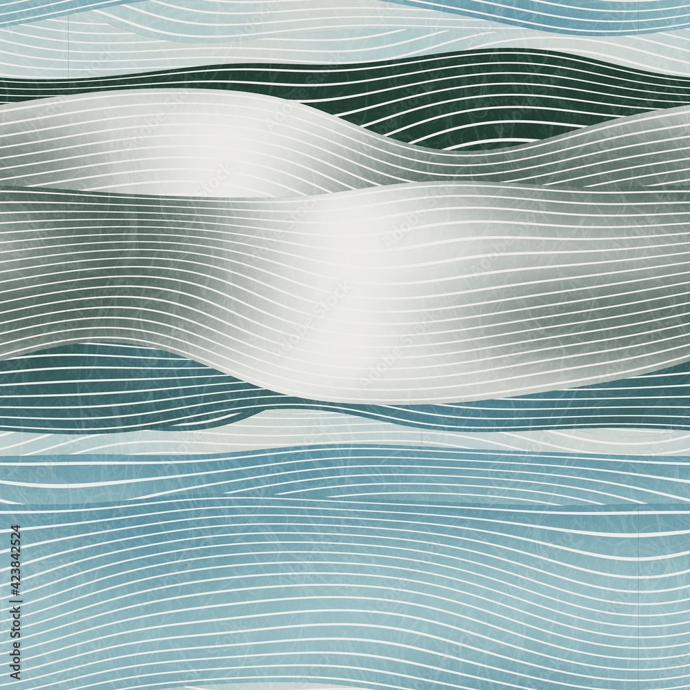 Seamless natural landscape hill pattern for print. Horizontal line ...