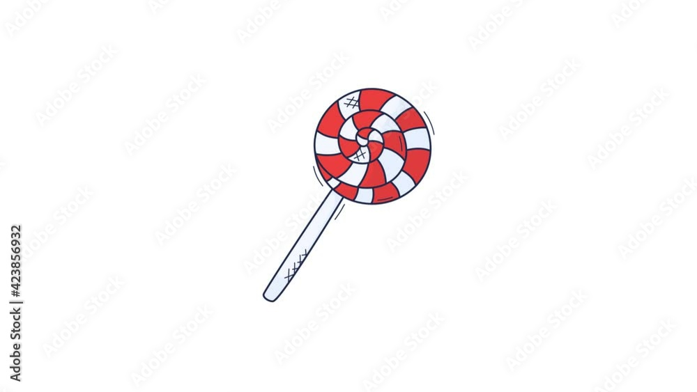 Lollipop Stick - lollipop candy with wooden stick - animated cartoon 4K ...