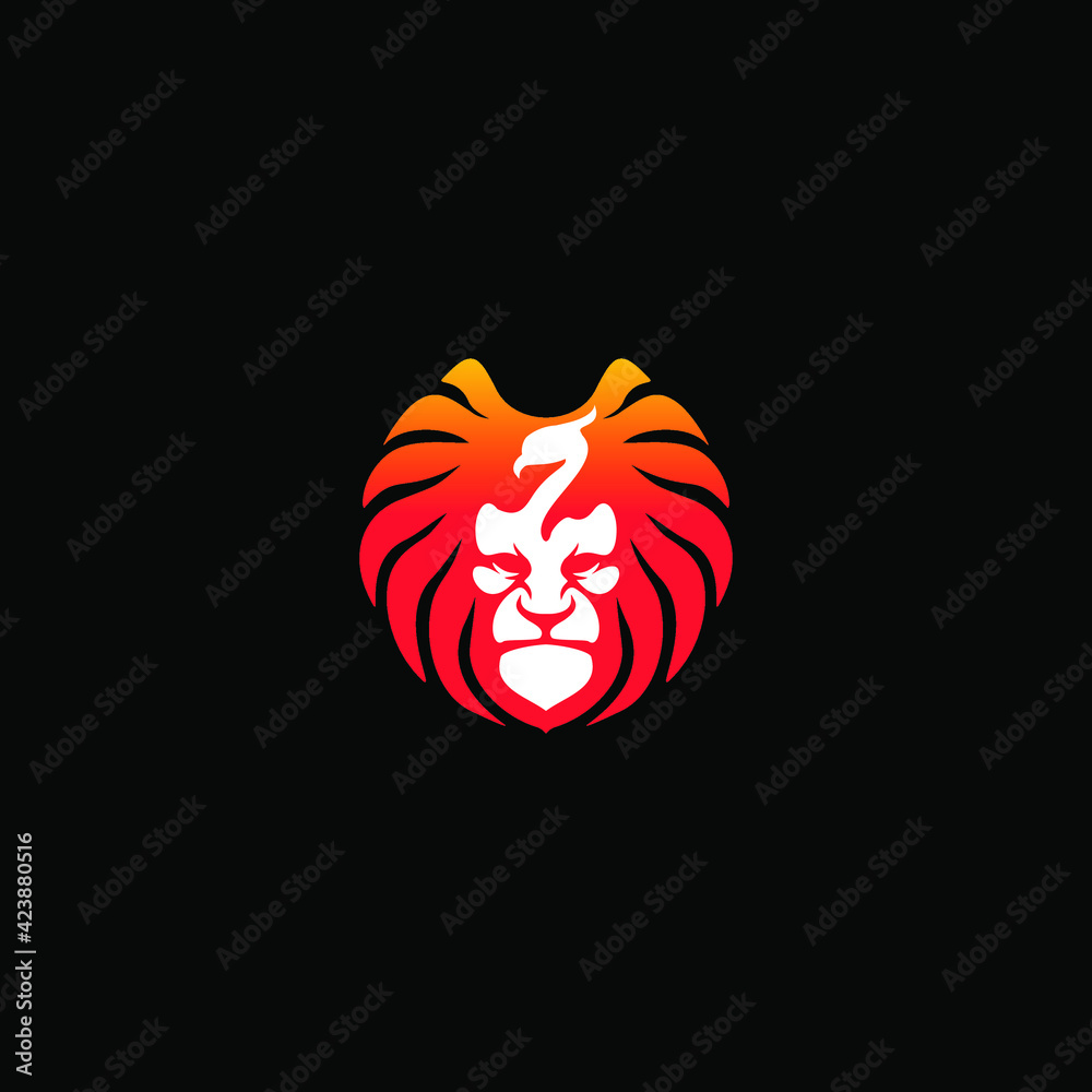 Phoenix And Lion Logo Creative and Unique Phoenix and Lion Logo Concept ...