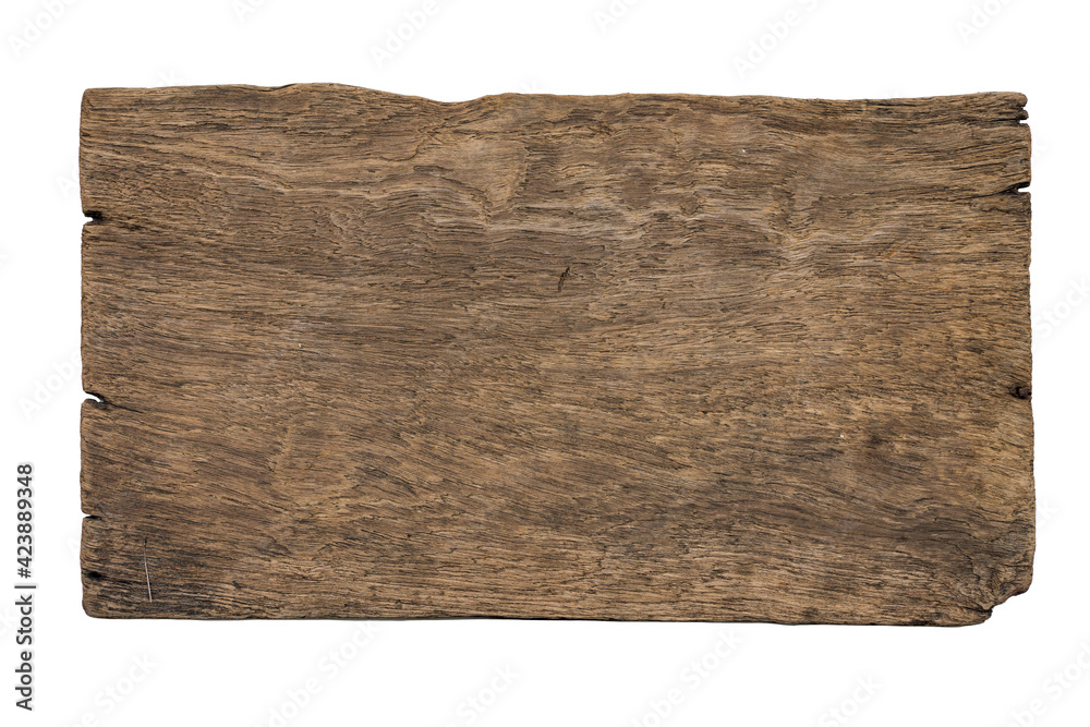old wooden sign board background. plank wood isolated for design art ...