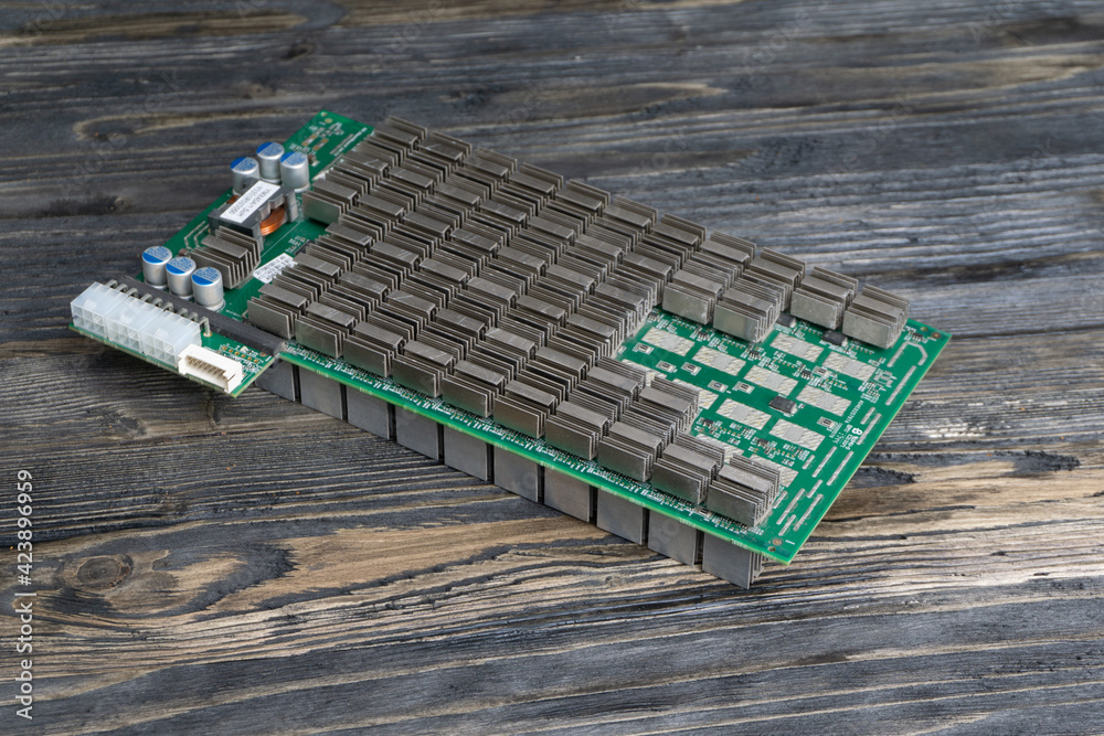 Coin mining Hash Board asic Stock Photo | Adobe Stock