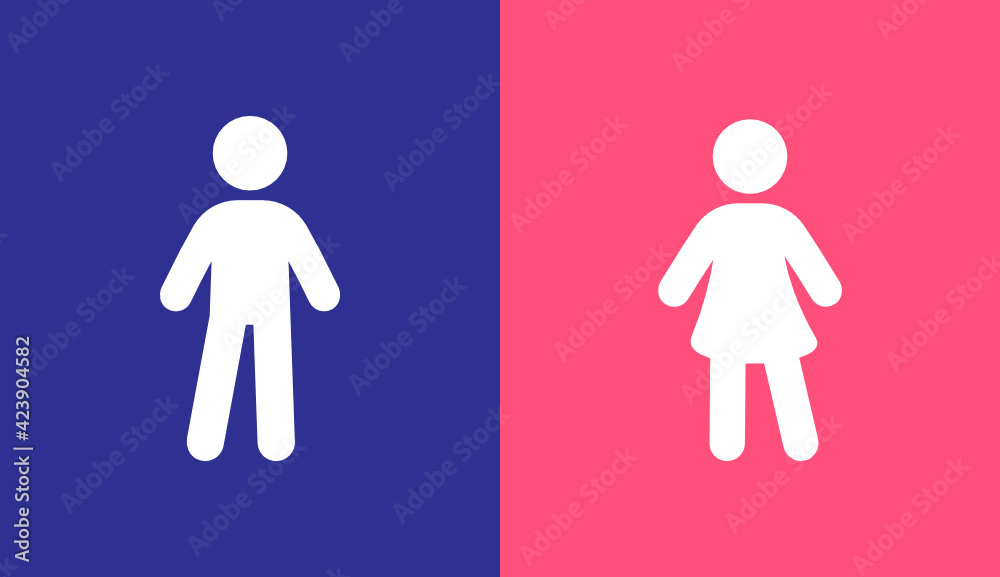 Male and Female gender sign symbol vector illustration. Stock Vector ...