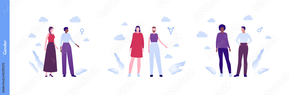 Inclusion and diversity concept. Vector flat people character ...