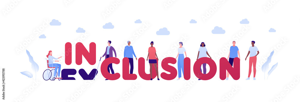 Inclusion and diversity concept. Vector flat people character ...