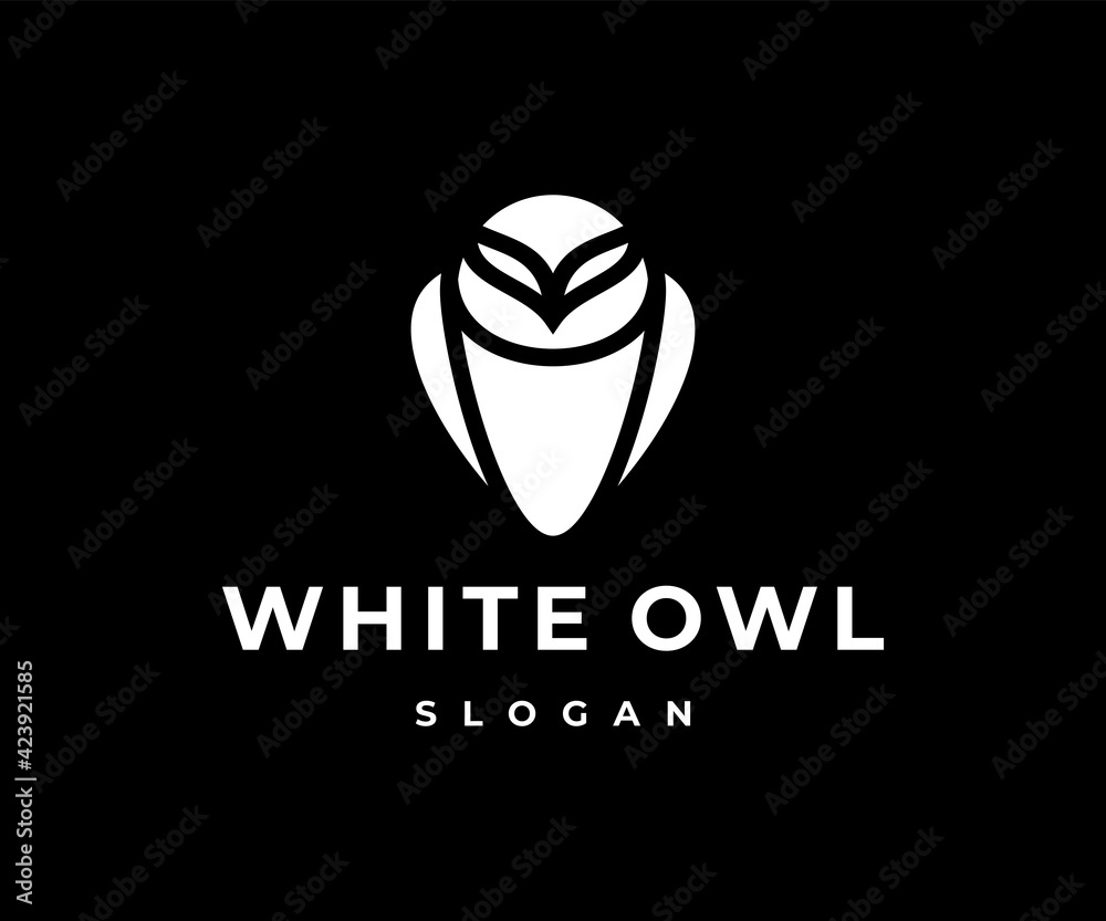 White owl logo design vector template Stock Vector | Adobe Stock