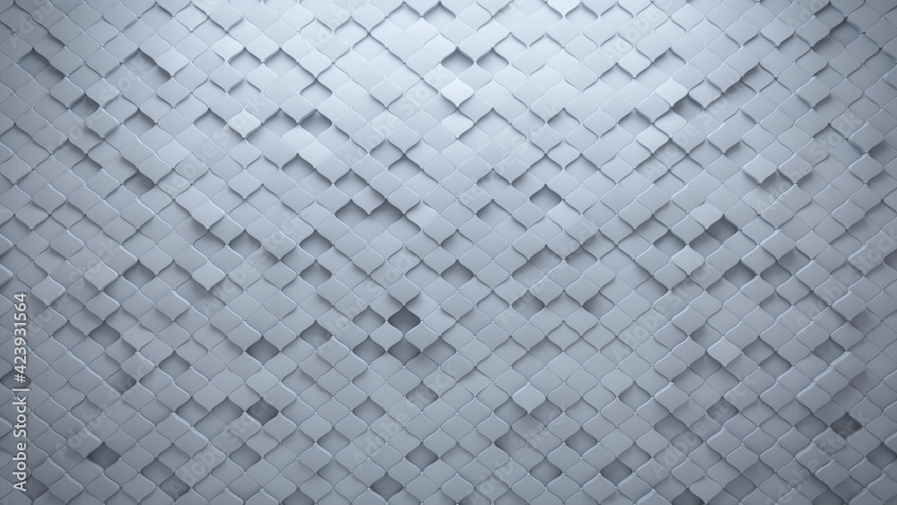 Futuristic, Light 3D background, with an Arabesque block structure ...