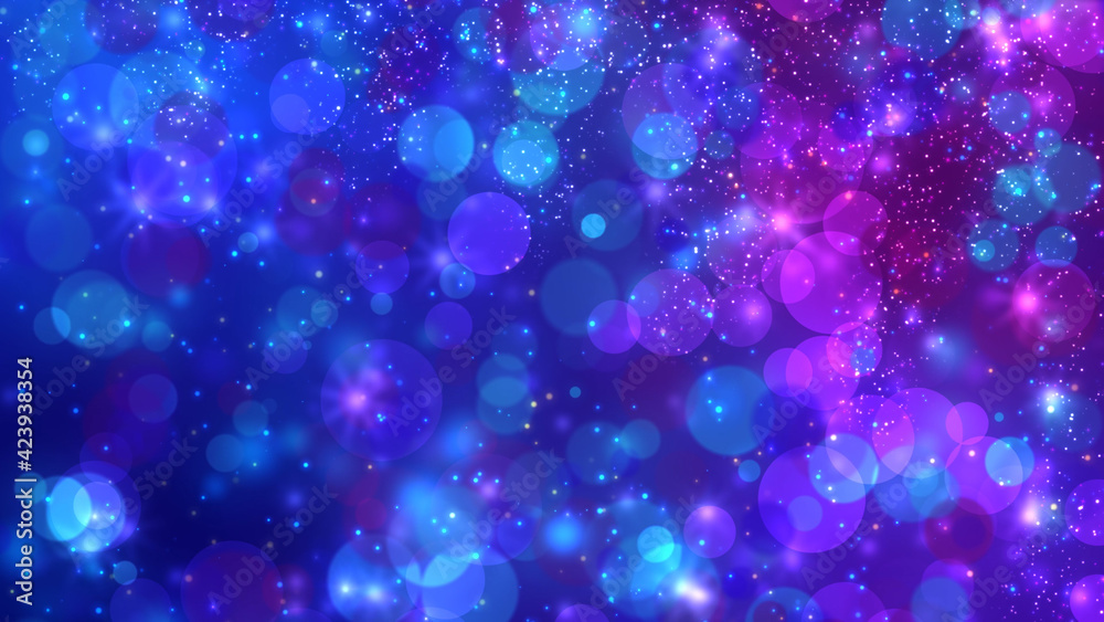 Magic background with shiny glowing particles and stars Stock ...