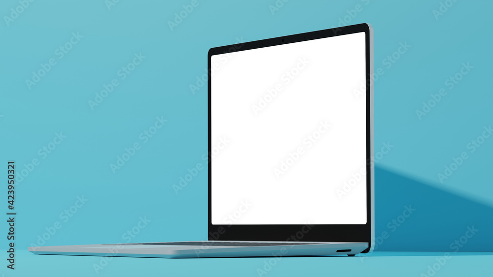 Abstract geometrical monochromatic scene with laptop that can be used ...