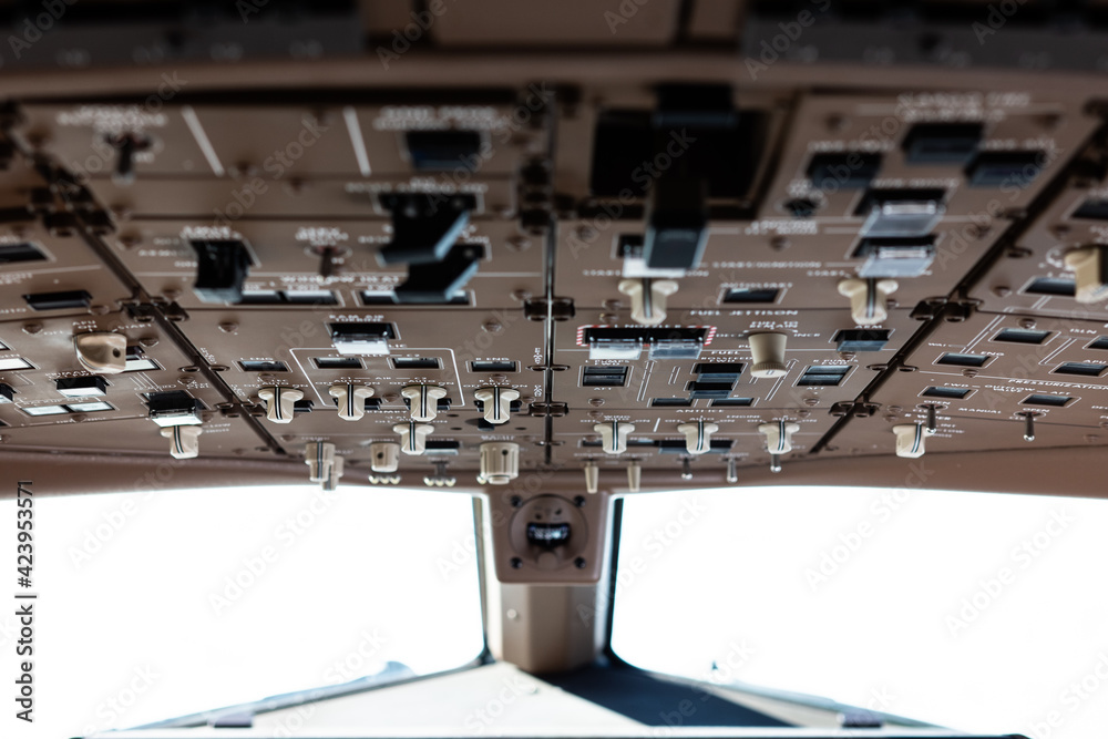 Boeing 777 Cockpit details Stock Photo | Adobe Stock