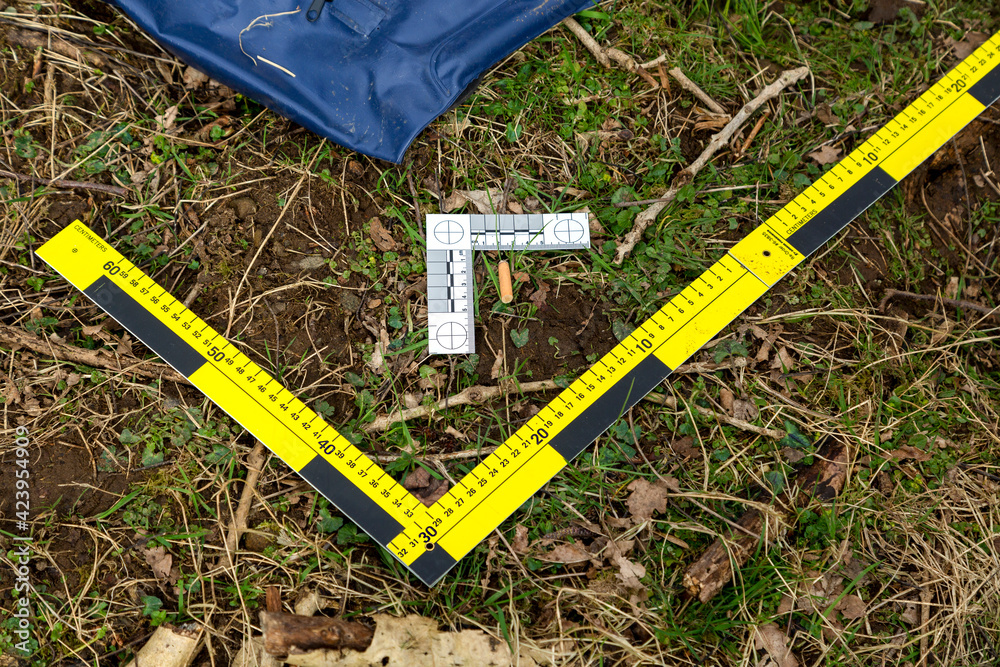 Crime scene measuring tools Stock Photo | Adobe Stock