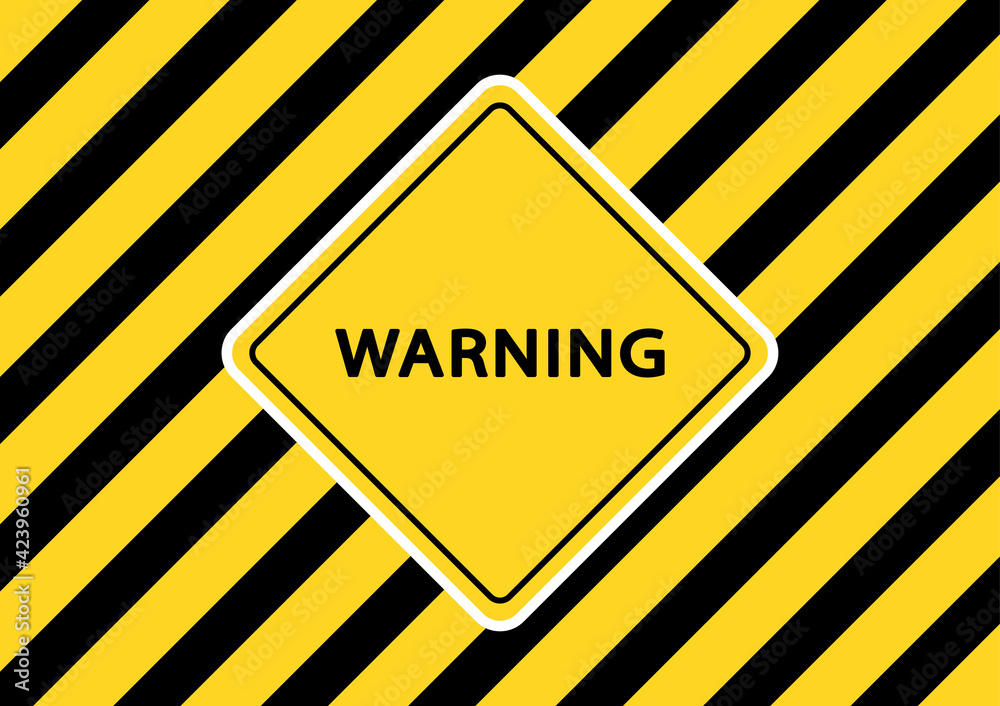 Warning poster design. Warning sign vector. Stock Vector | Adobe Stock