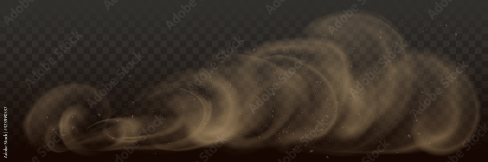 Grafika wektorowa Stock: Vector Dust, dusty sand clouds effect ...