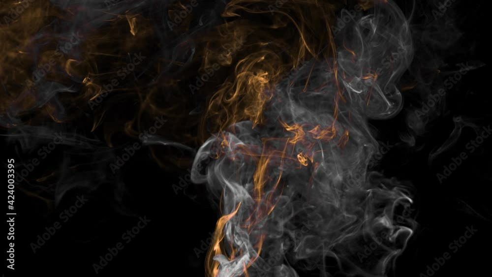 smoke on a black background. Slow-motion. Vape smoke. Vapor, fog, ice ...