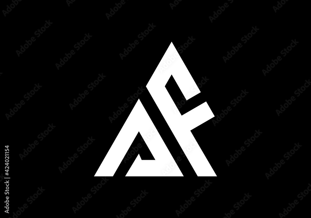 Initial Monogram Letter AF Logo Design Vector Template. Stock Vector ...