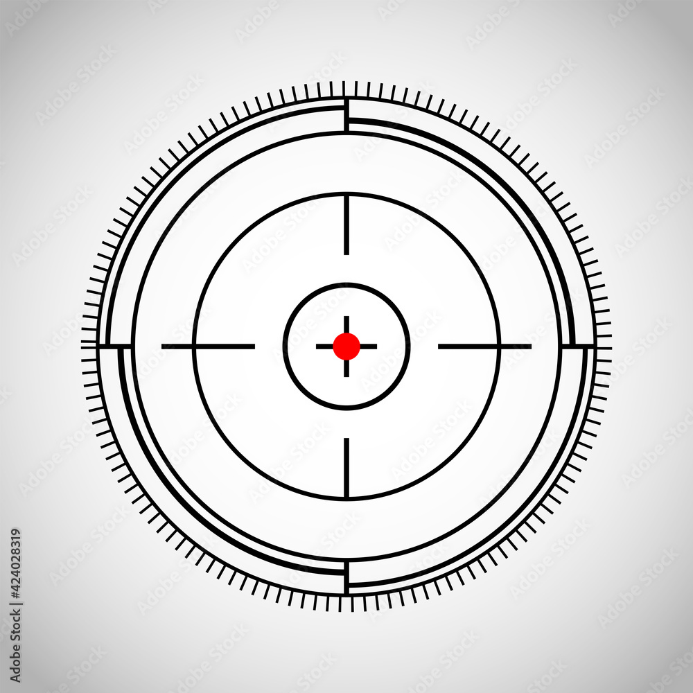 Sight vector. Sight for games. Aiming. Sight for weapons. Stock Vector ...