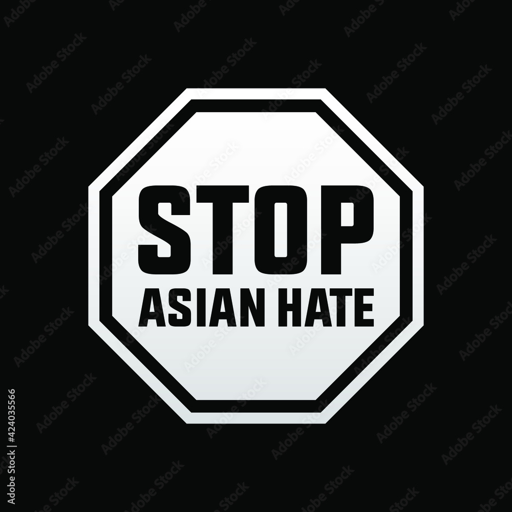 stop asian hate, stop AAPI hate, modern creative banner, sign, design ...