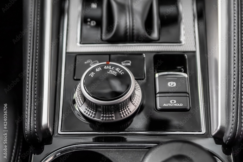 Control panel for off-road functions. SUV driving mode switch ...