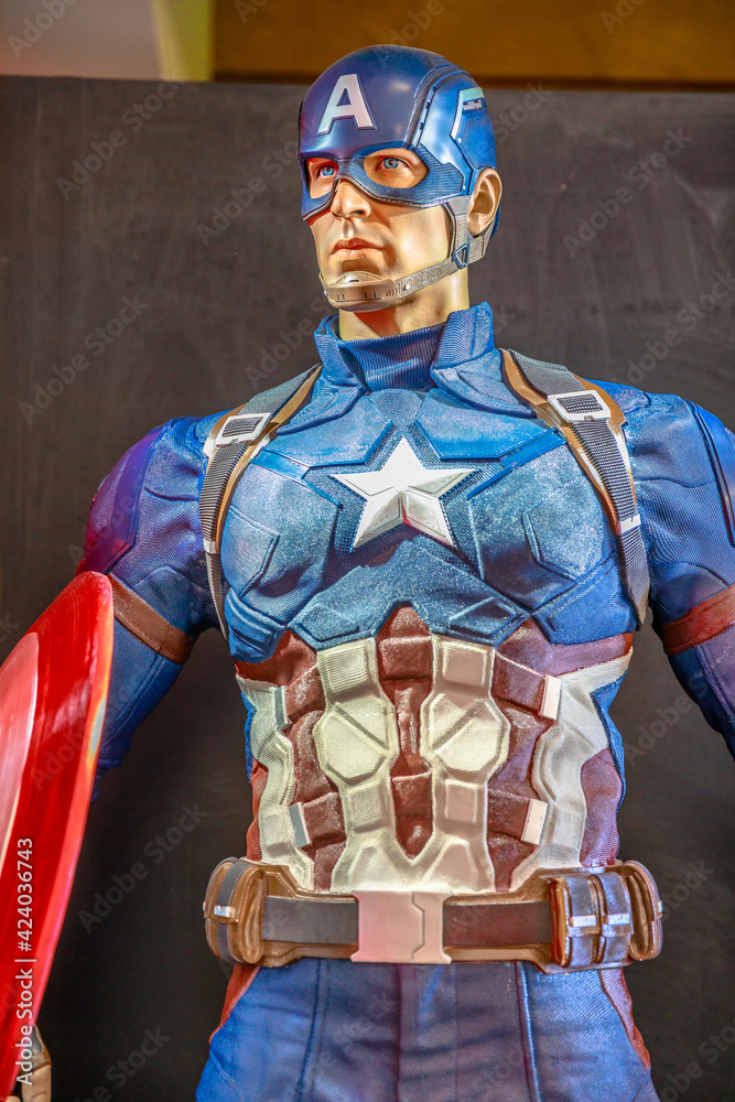 Tokyo, Japan - April 20, 2017: portrait of Captain America model from ...