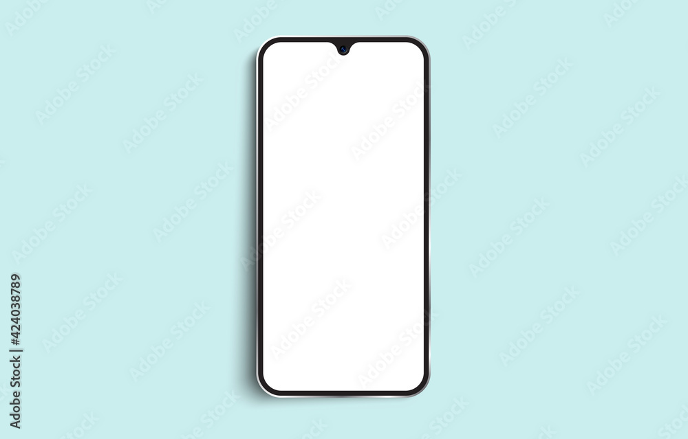 Realistic smartphone mockup. Mobile phone display, isolated device ...