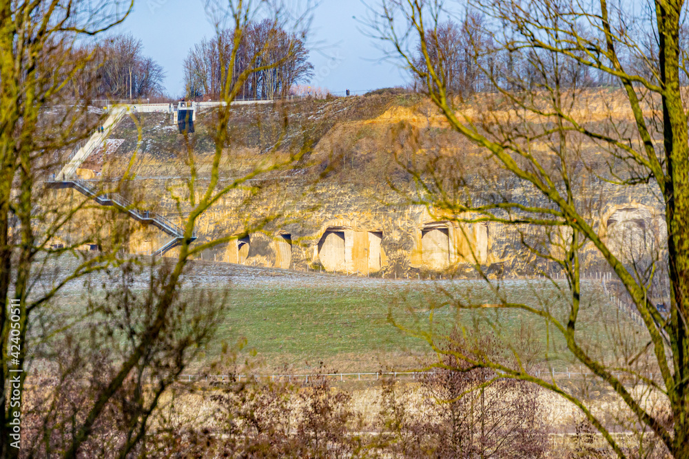 Dutch nature reserve in Mount Saint Peter or Sint-Pietersberg with a ...