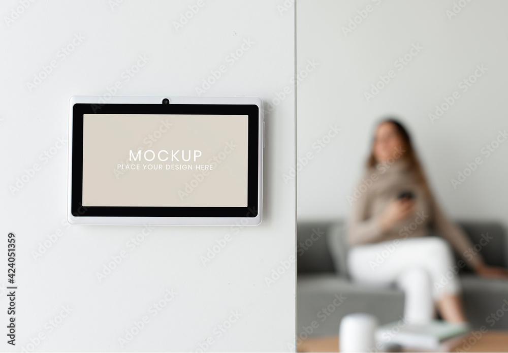 Smart Home Panel Monitor Mockup Stock Template | Adobe Stock