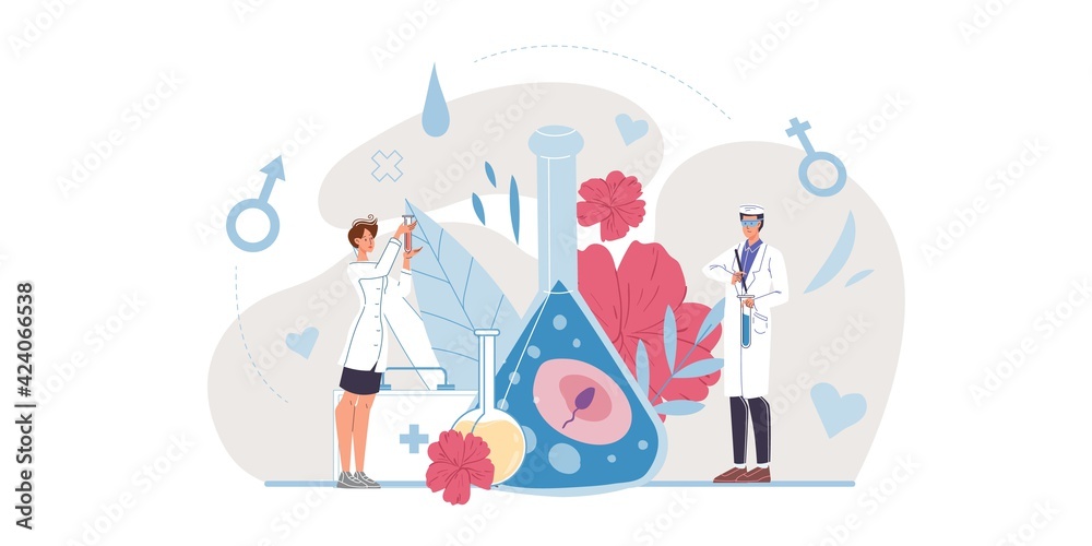 Vector cartoon flat doctor characters at work in uniform,lab coats with ...