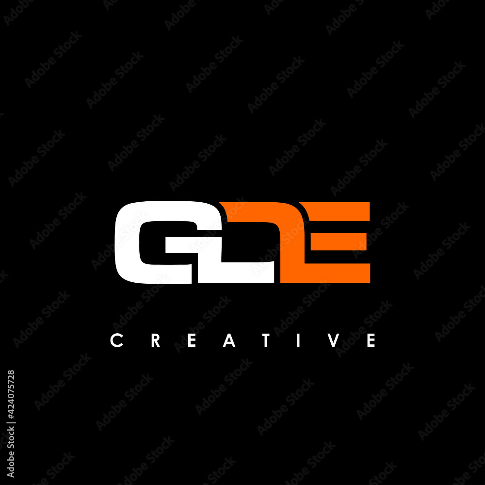 GDE Letter Initial Logo Design Template Vector Illustration Stock ...